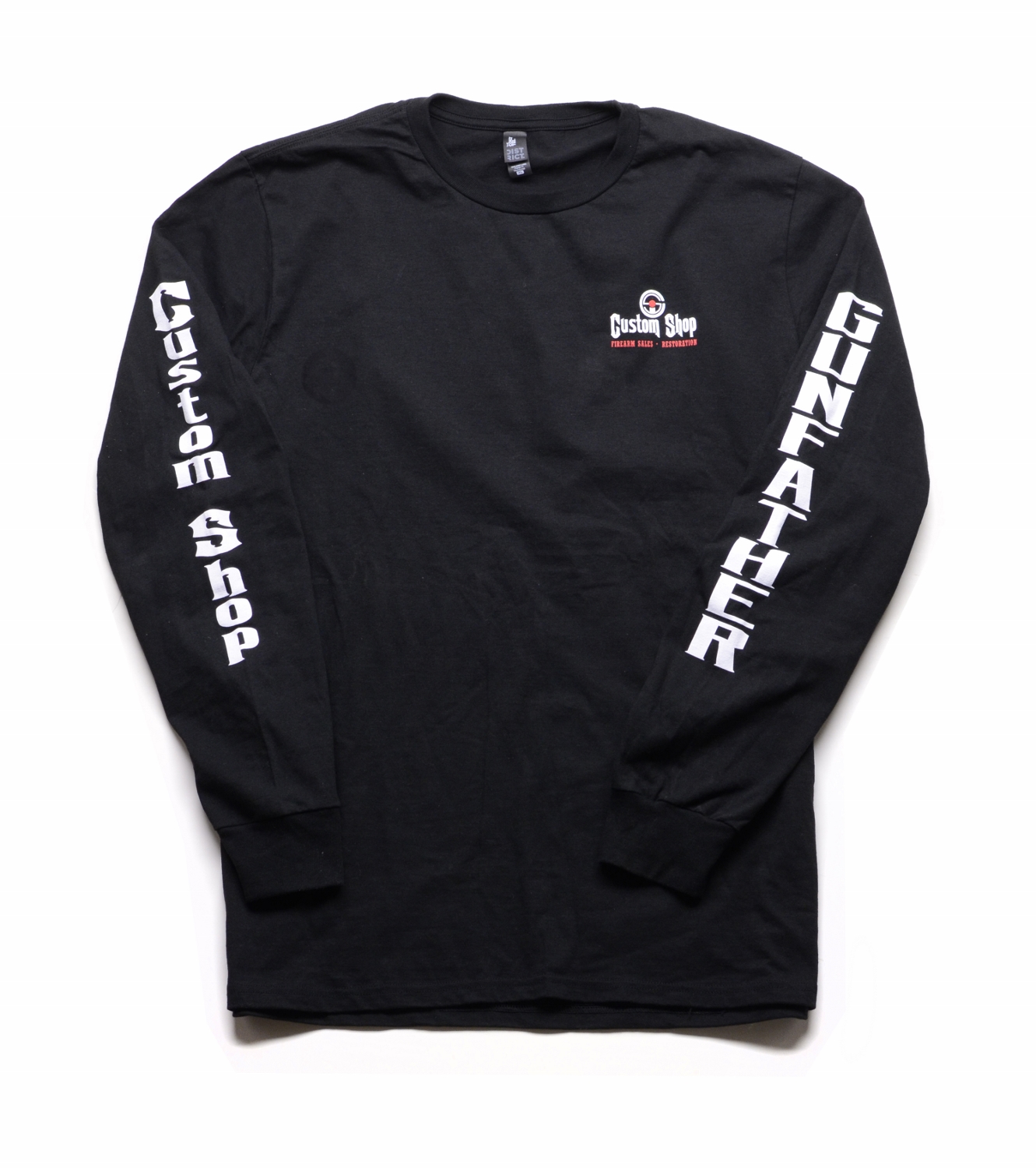 Custom Shop Logo Long Sleeve T Shirt Black Large Custom Shop